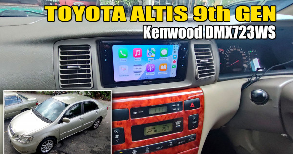 Kenwood DMX723WS installed in the Toyota Corolla Altis 9th Gen