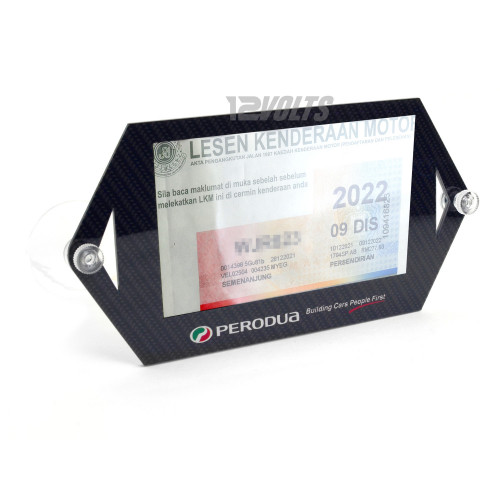 Perodua Gear Up Acrylic Road Tax Sticker Holder with Suction Pads