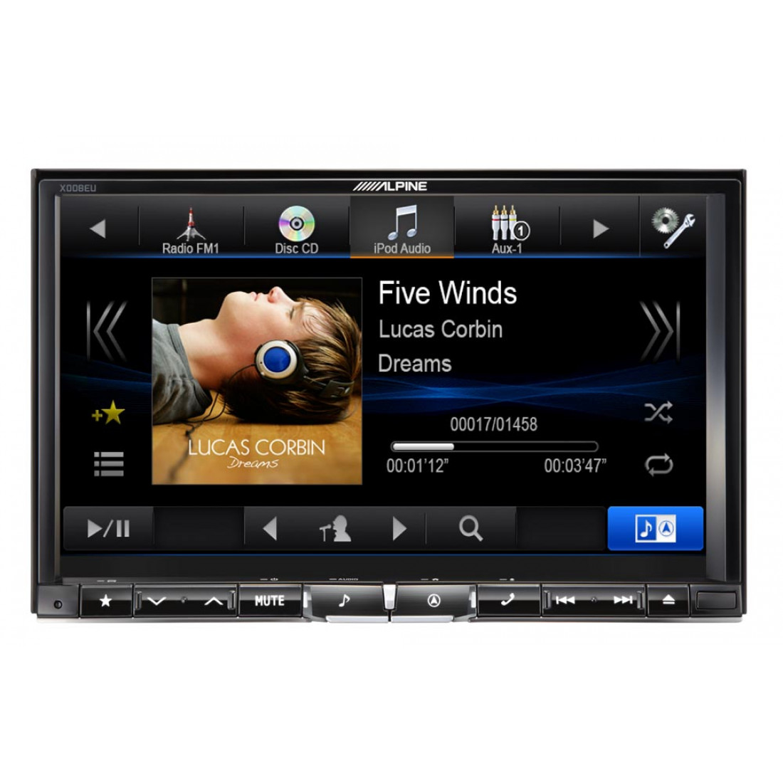 Genuine Alpine X008EU 8 inch All in One Navigation System Malaysia