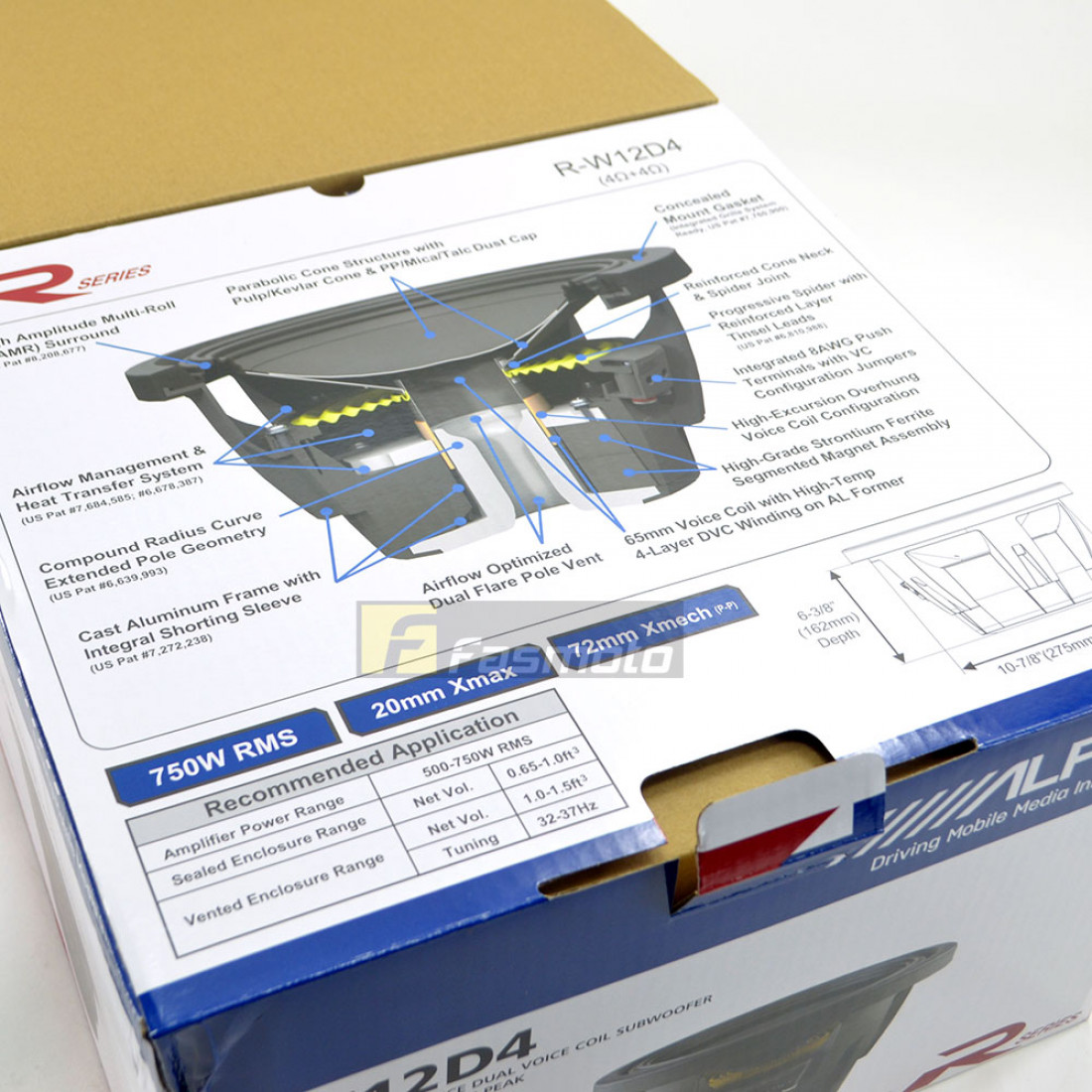 Alpine R-W12D4 R-Series 12 inch Car Subwoofer Malaysia