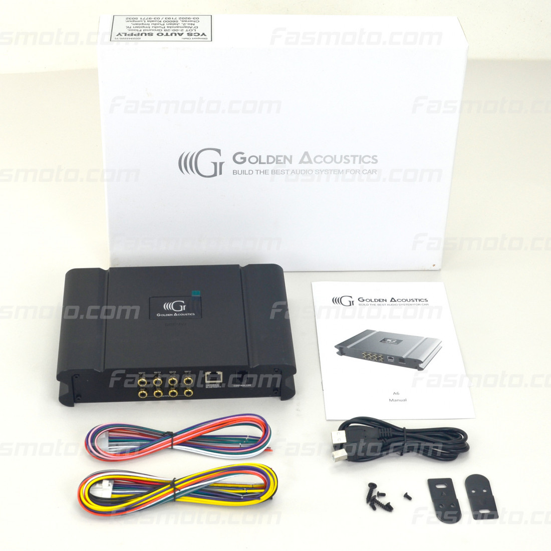 Golden Acoustics A6 6-channel (70W) Bluetooth USB Car Audio Digital ...