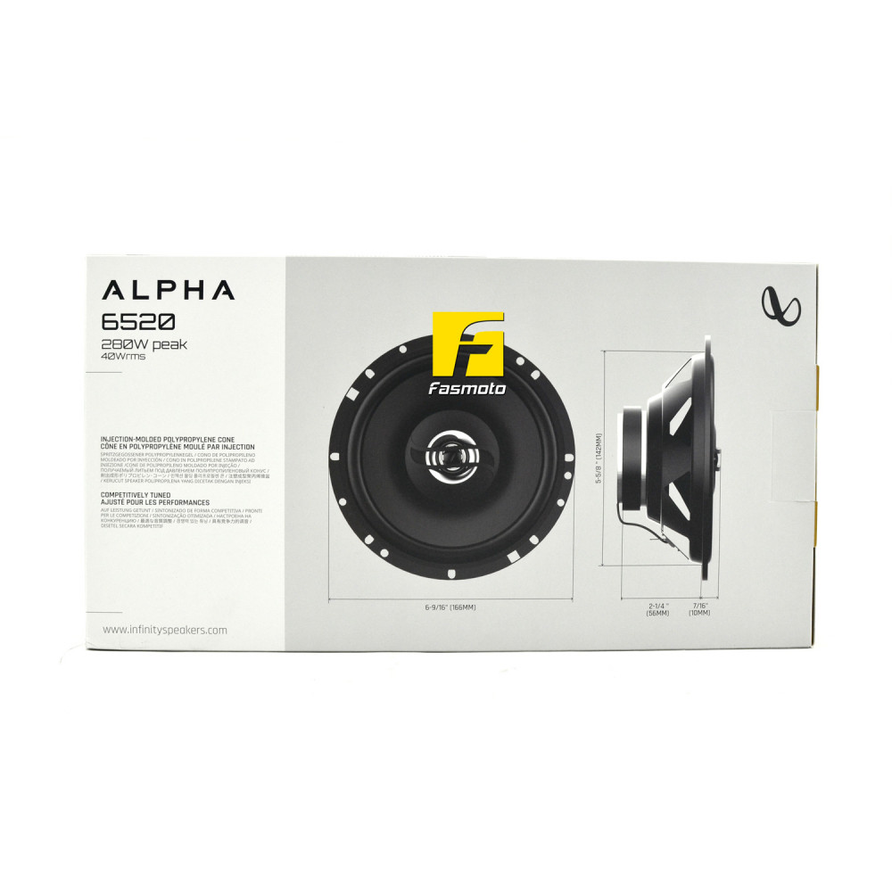 Malaysia Warranty Genuine INFINITY Alpha 6520 6-inch 2-Way Speakers 40W ...
