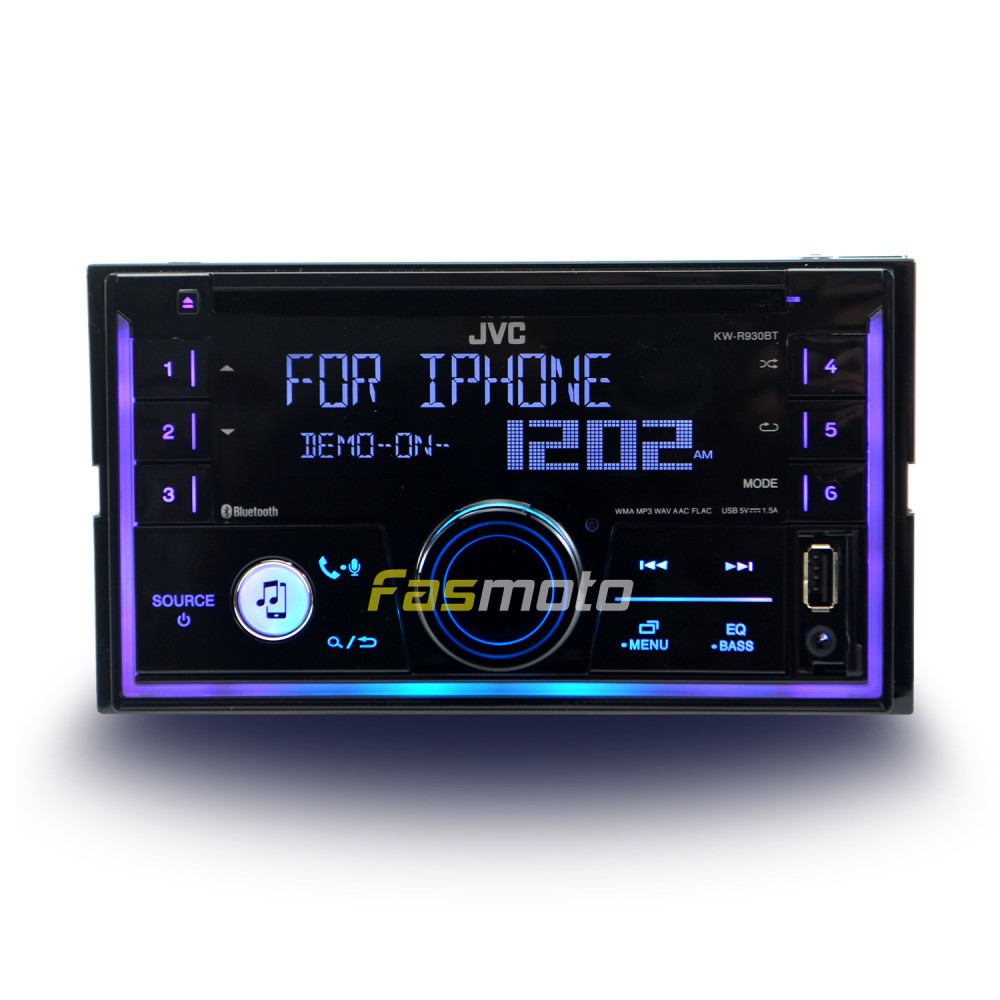 Genuine JVC KW-R930BT Double DIN CD Front USB Aux Car Stereo Receiver ...