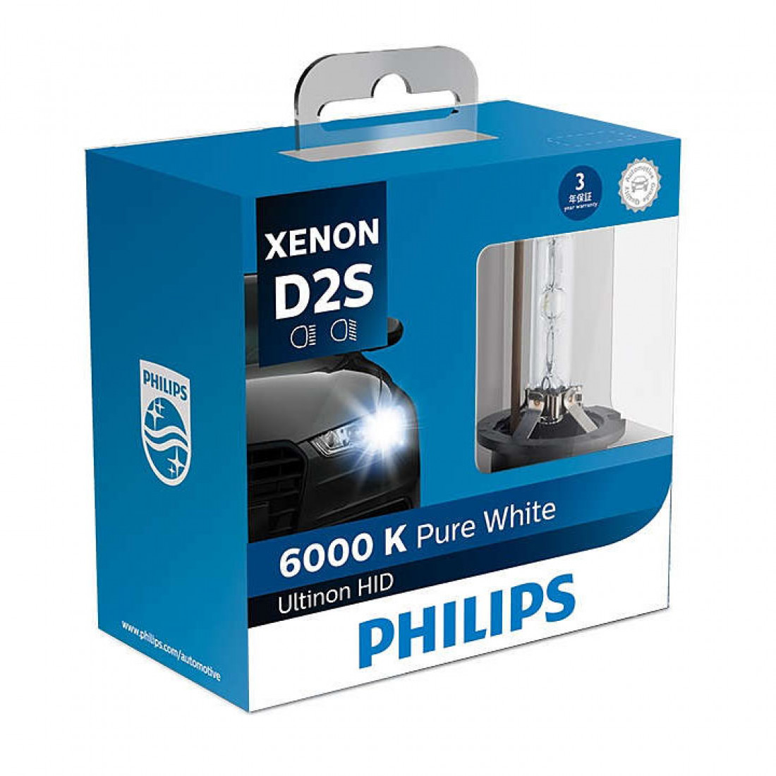PHILIPS 85122WXX2 D2S 6000K XENON Standard HID Headlight Bulb (1 Pair ...