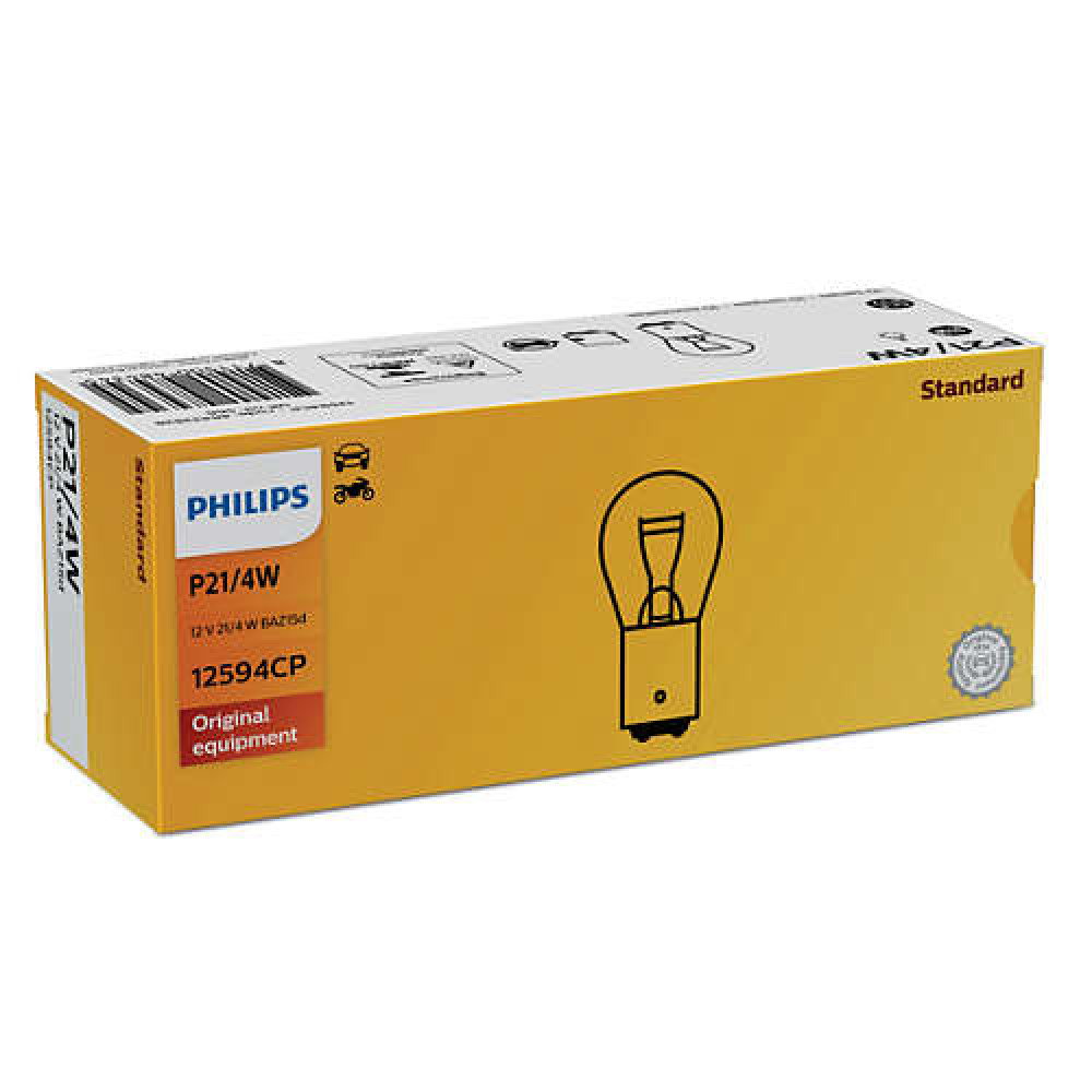 Genuine Philips 12594CP P21/4W Conventional 12V 21/4W Bay 15d Light ...
