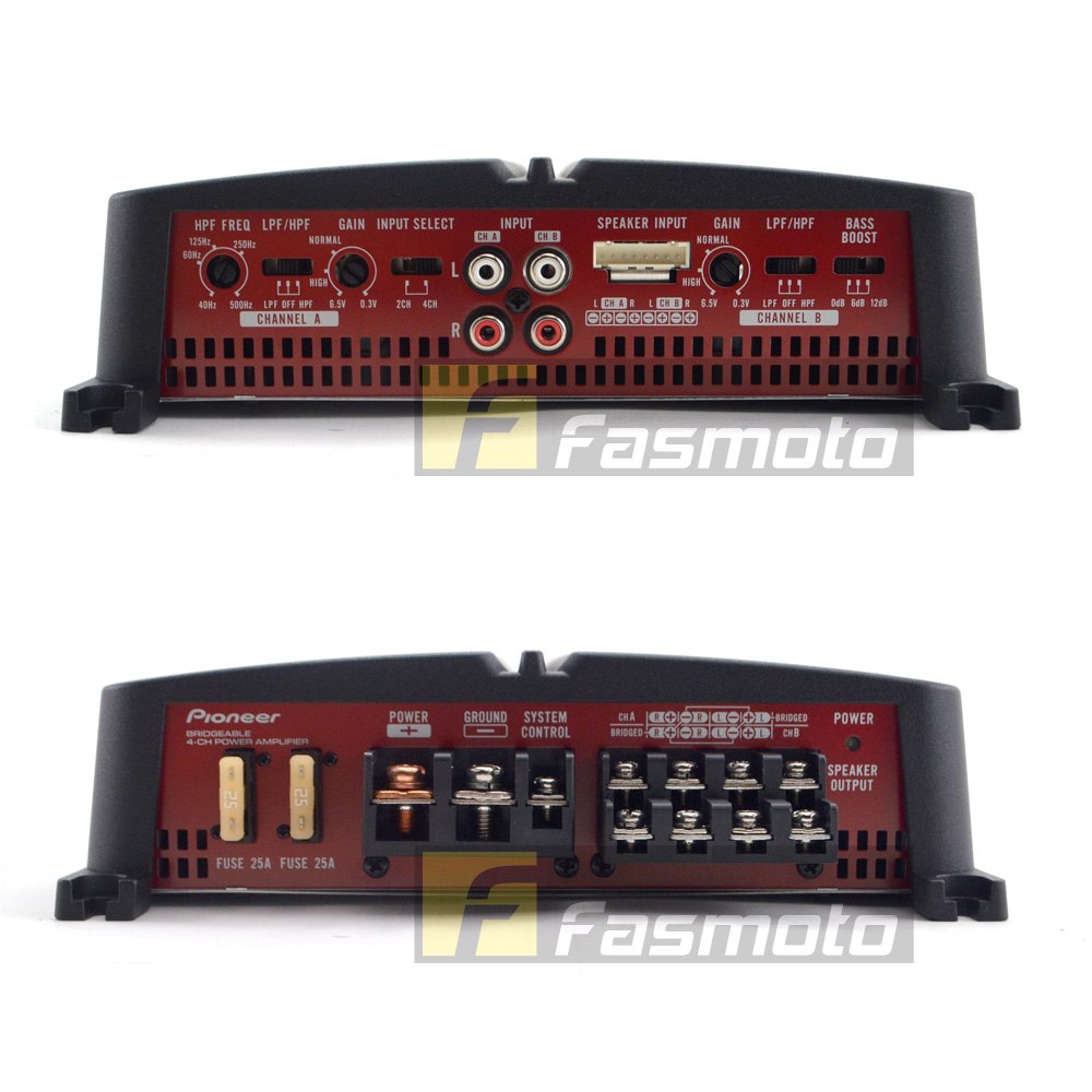 Genuine Pioneer GM-A6704 4 Channel Bridgeable Class AB Car Amplifier 60W x 4 at 4 ohm Malaysia