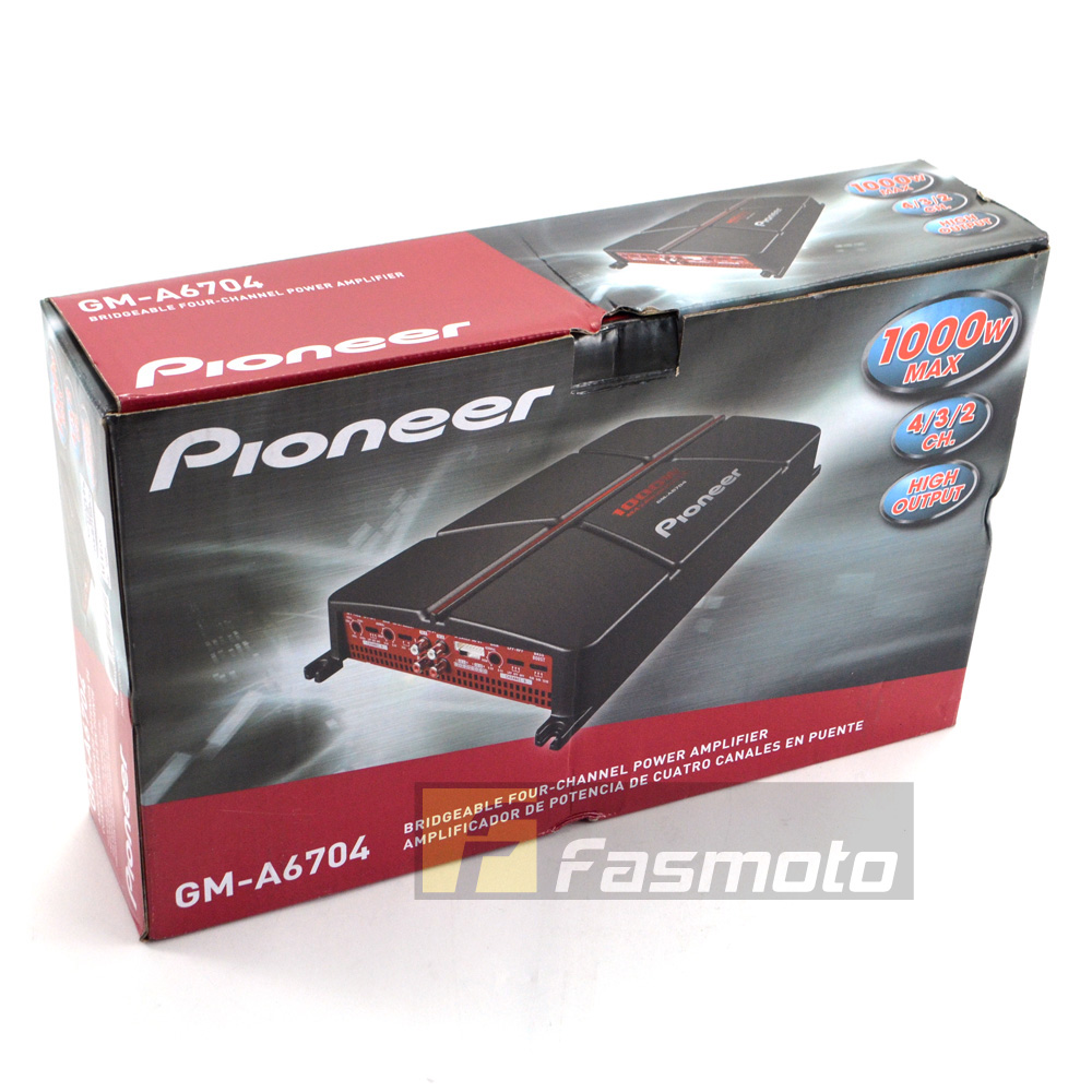 Genuine Pioneer GM-A6704 4 Channel Bridgeable Class AB Car Amplifier ...