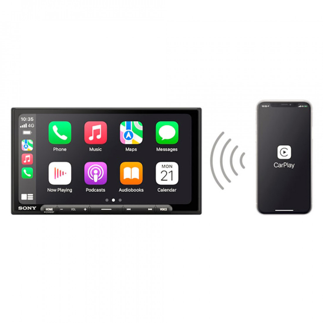 SONY XAV-AX6000 Wireless Apple CarPlay Android Auto Capacitive ...