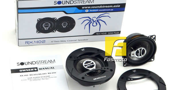 Genuine SOUNDSTREAM RX.402 4" 2 Way Coaxial Car Speakers 25W RMS Malaysia