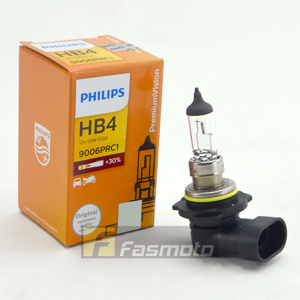 Genuine PHILIPS 9006PRC1 HB4 Premium Vision 12V 51W P22d Single ...